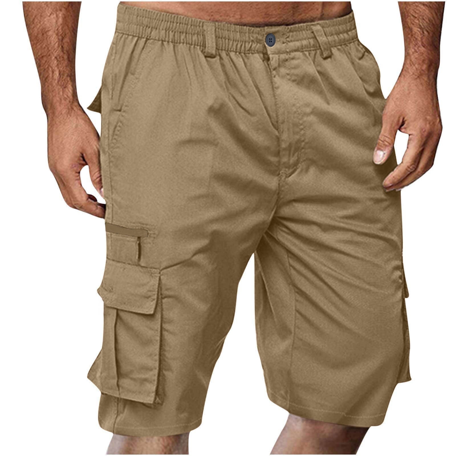 BSDJILFG Father's Day Men's 's Cargo Shorts Dressy Slim Fit Suit Shorts ...