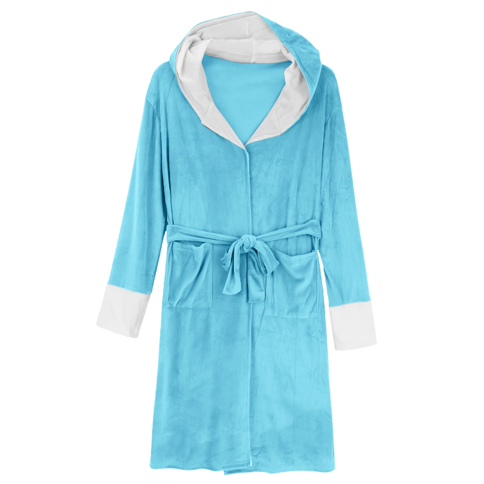 BSDJILFG Fleece Nightgowns Womens for the Winter Christmas Bathrobes ...