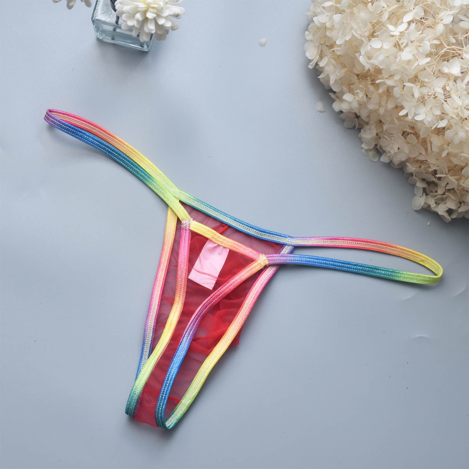 BSDJILFG G-String for Men Sexy Lace Mesh See Through Ultra-Thin ...