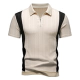 BSDJILFG Half Zip Golf Shirts for Men,Soft Ribbed Short Sleeve Sweater ...