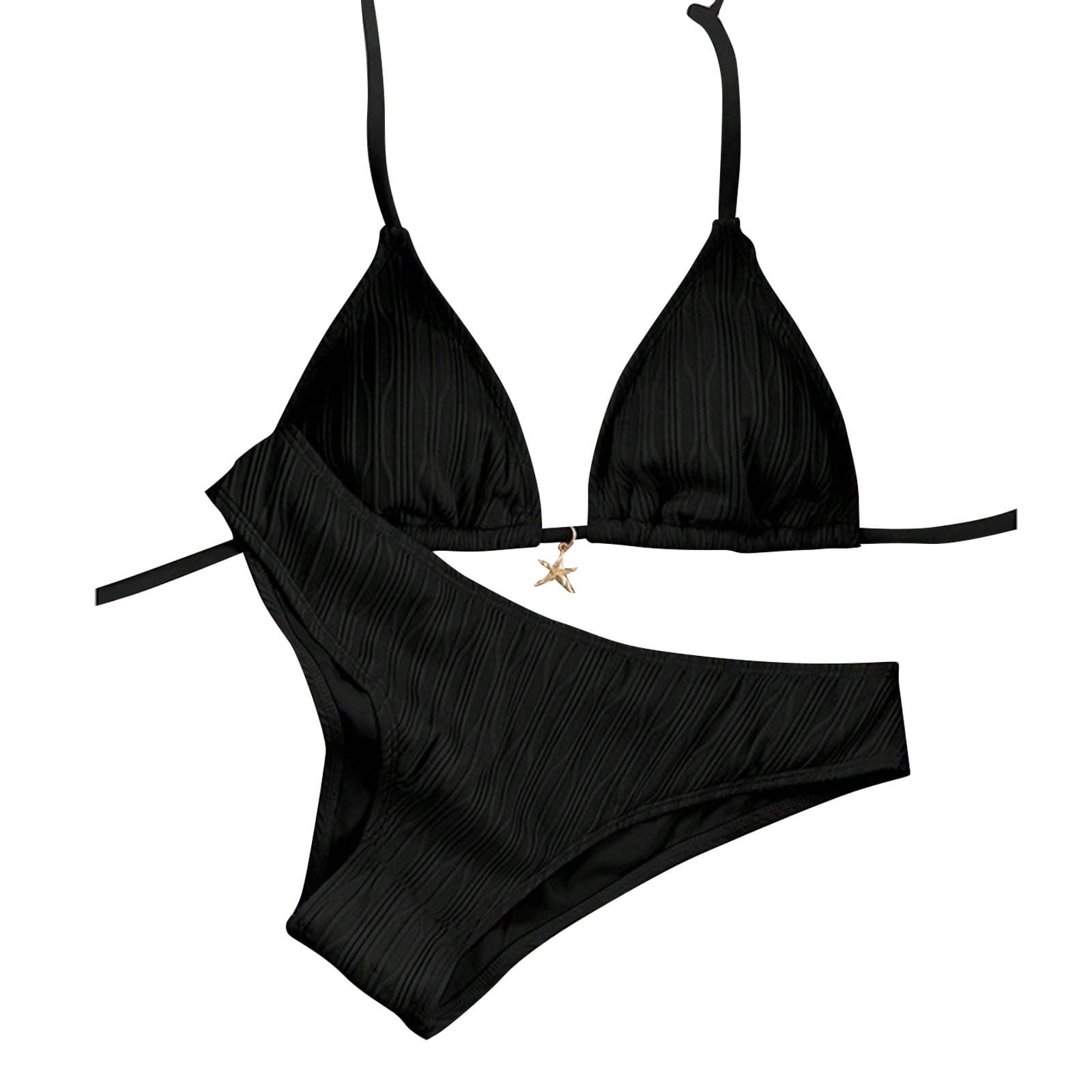 BSDJILFG Halter Swimsuits for Women Push Up Bikini Sets 2 Piece ...