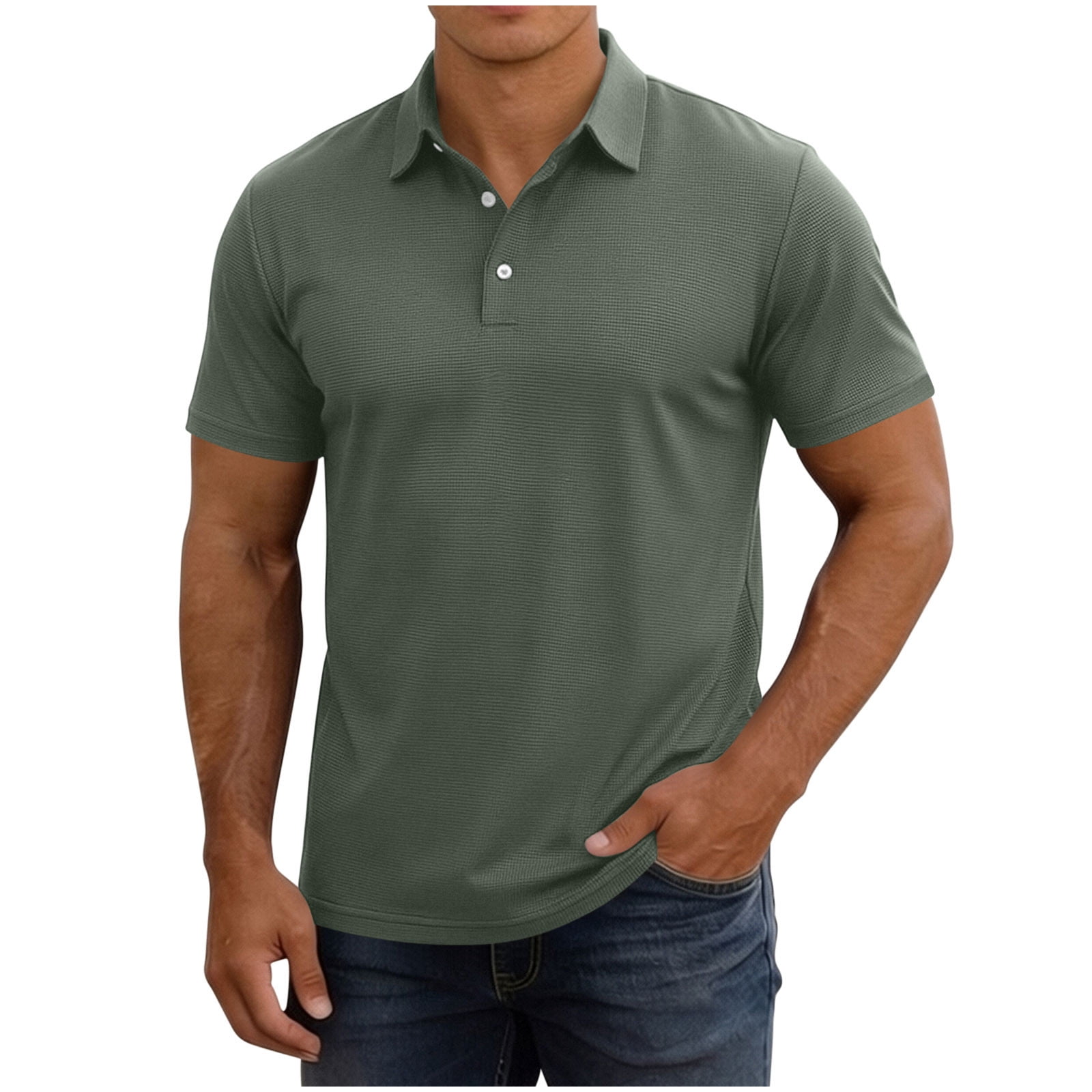 BSDJILFG Henley Shirts for Men,Short Sleeve Buttons Up Beach Shirt ...