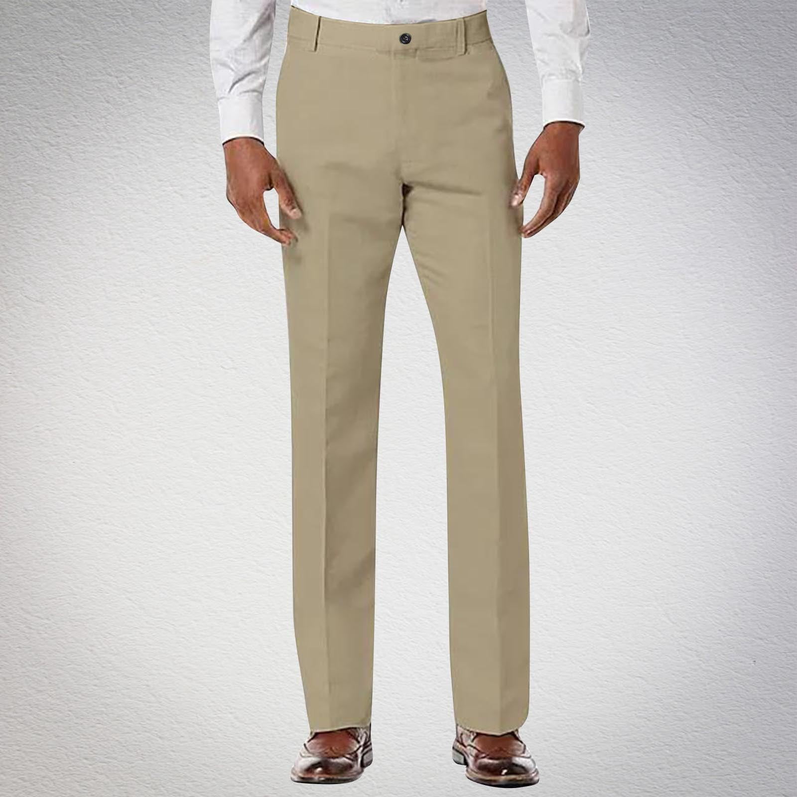 BSDJILFG Juniors Plus Size Dress Pants Relaxed Fit Formal Casual ...