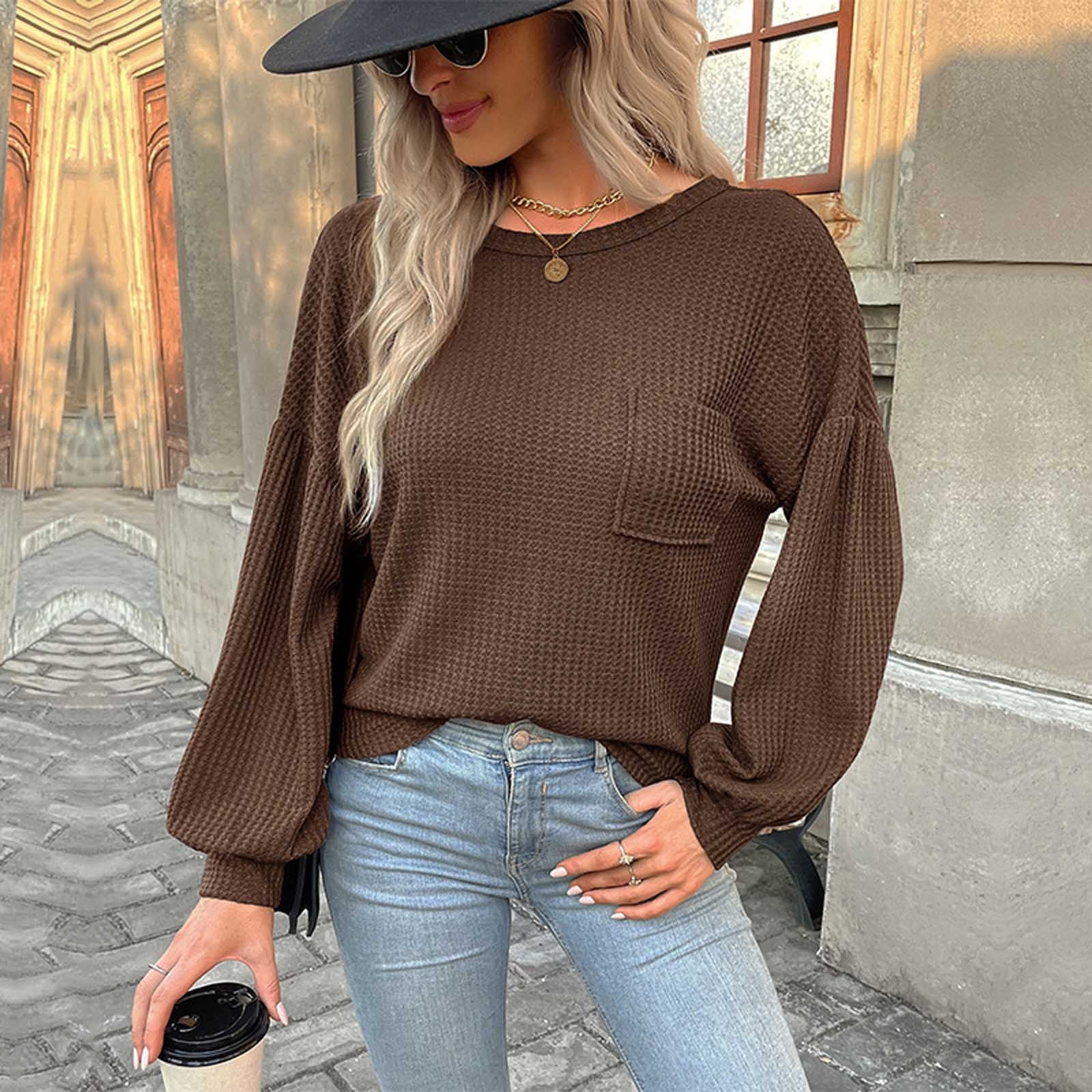 BSDJILFG Long Sleeve Shirts for Women Fall Dressy Casual Backless ...