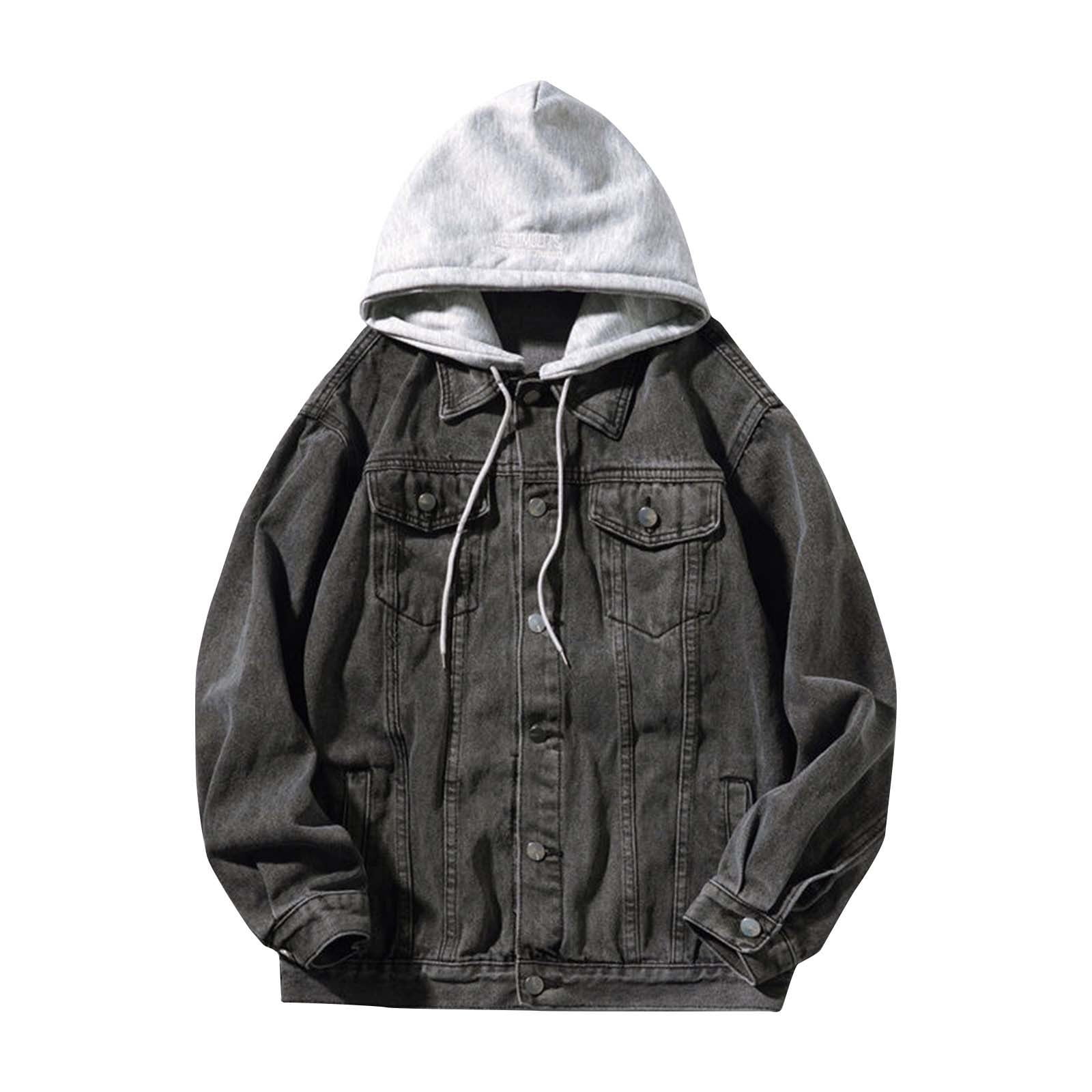 BSDJILFG Men Jean Jackets Sales, Big and Tall Retro Motorcycle ...