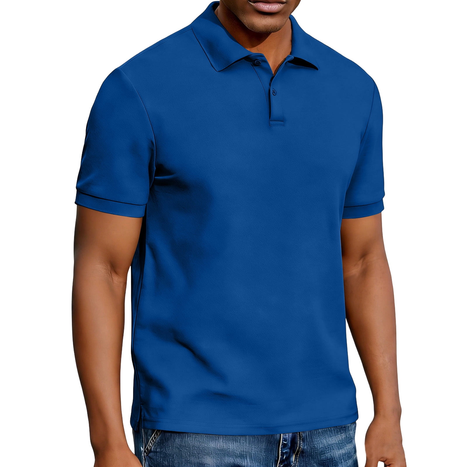 BSDJILFG Mens Golf Shirts Vintage Business Top Breathable Casual Short ...