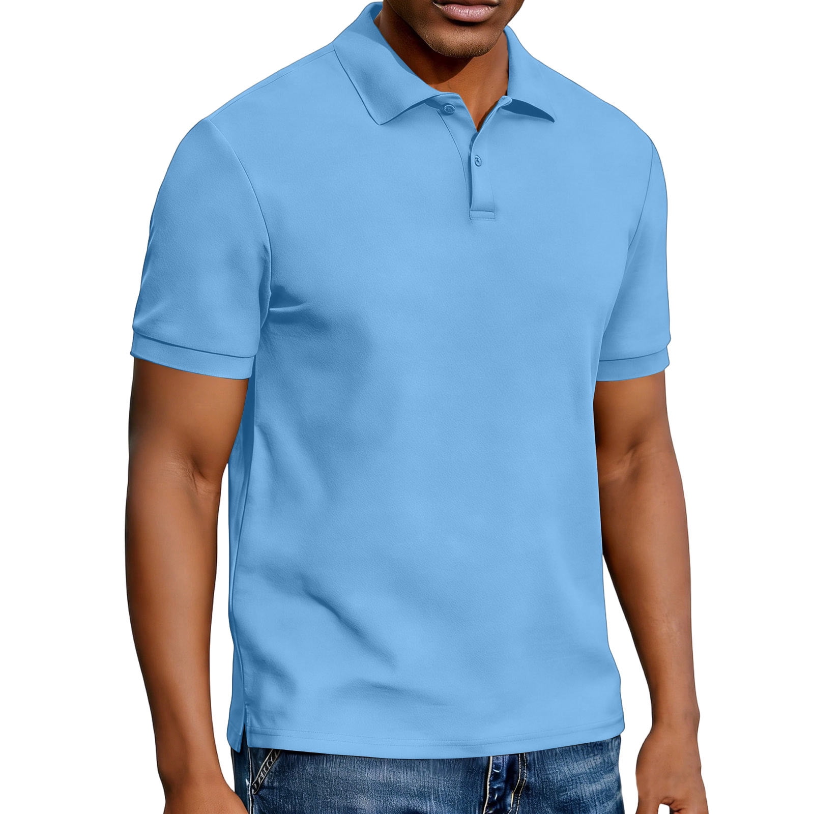 BSDJILFG Mens Golf Shirts Vintage Business Top Breathable Casual Short ...