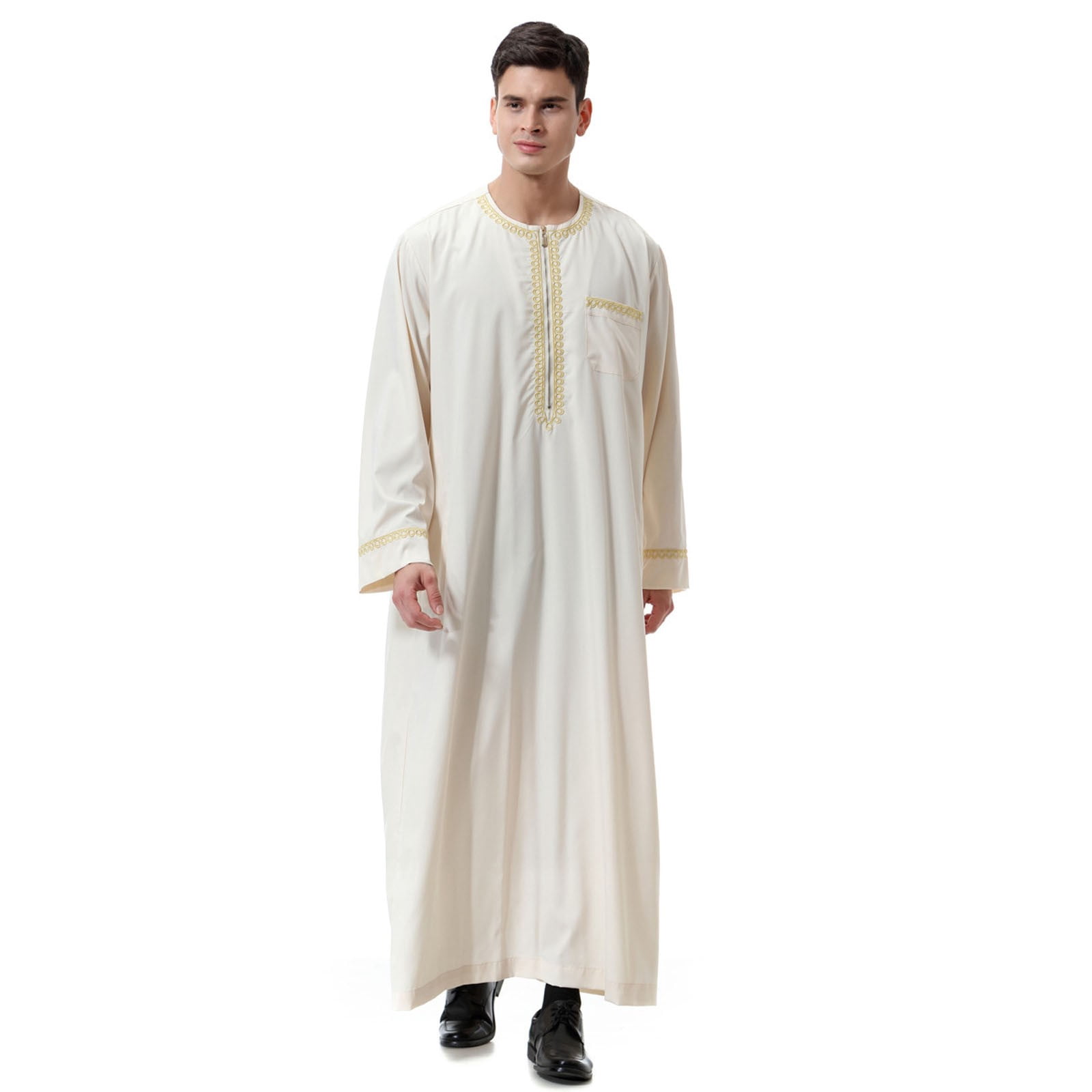BSDJILFG Mens Long Robes Long Sleeve Sun Protection Linen Breathable ...