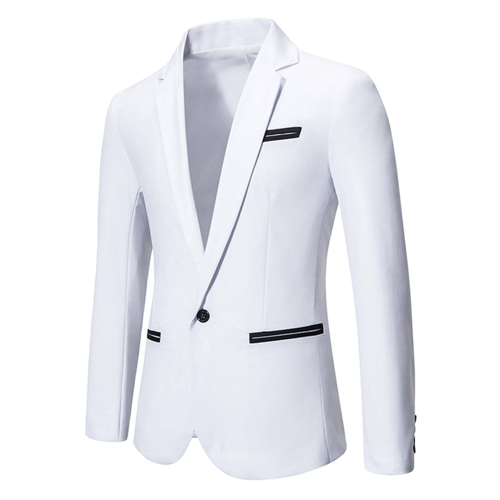 BSDJILFG Mens Suit Jackets for Wedding Evening Party,One-Button Formal ...