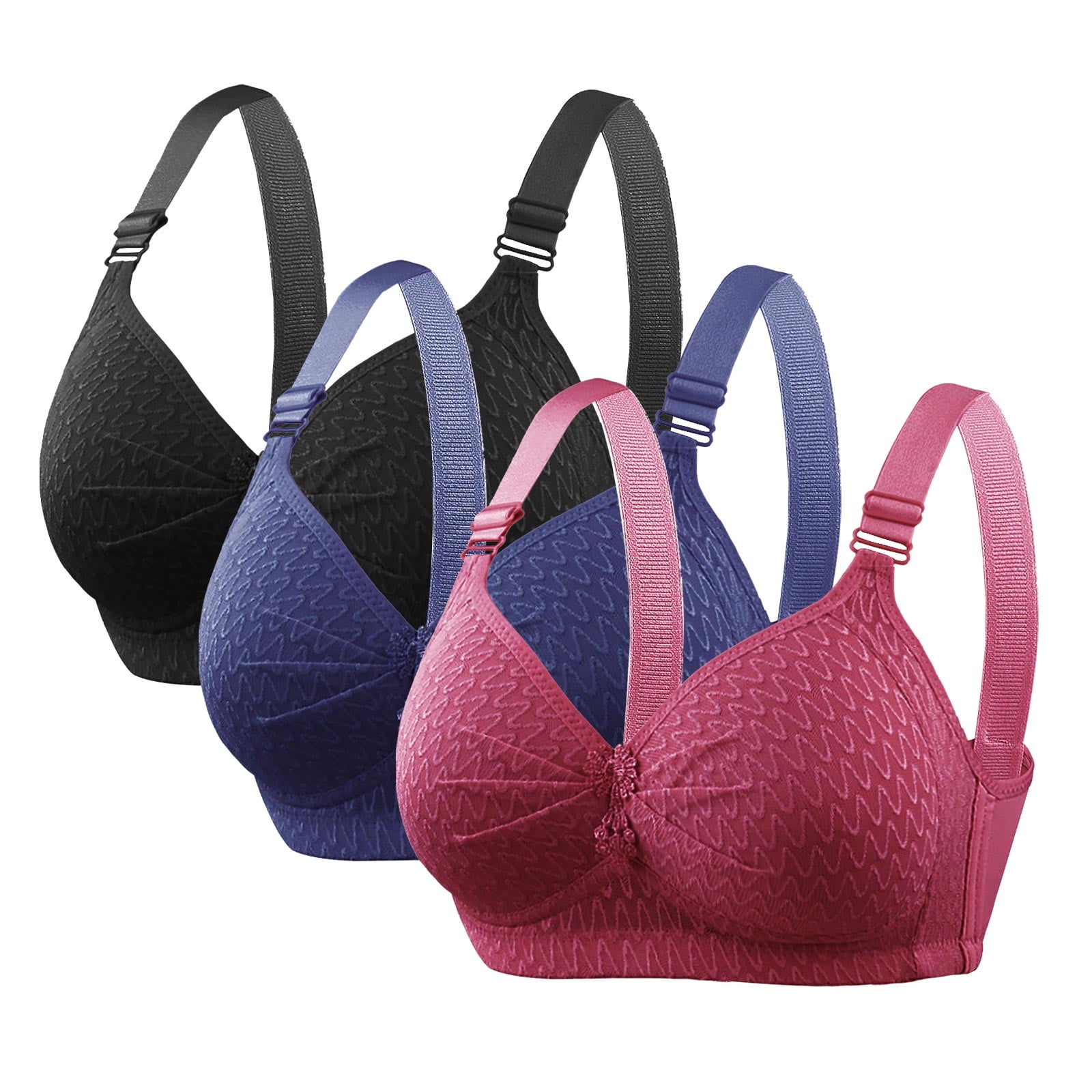 BSDJILFG Plus Size Bra for Women Support Bra Older Women 34DD Sagging Breasts Wireless Front ...