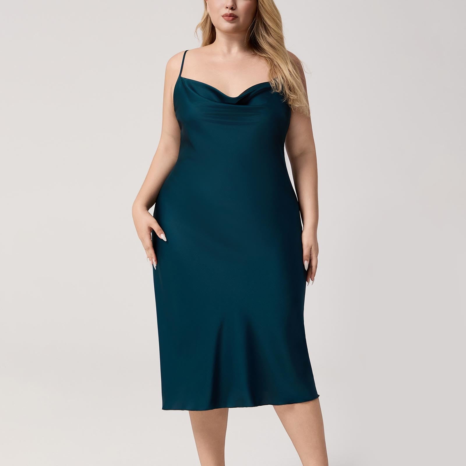 BSDJILFG Plus Size Nightgowns for Women Long Length Satin Dress Silky ...