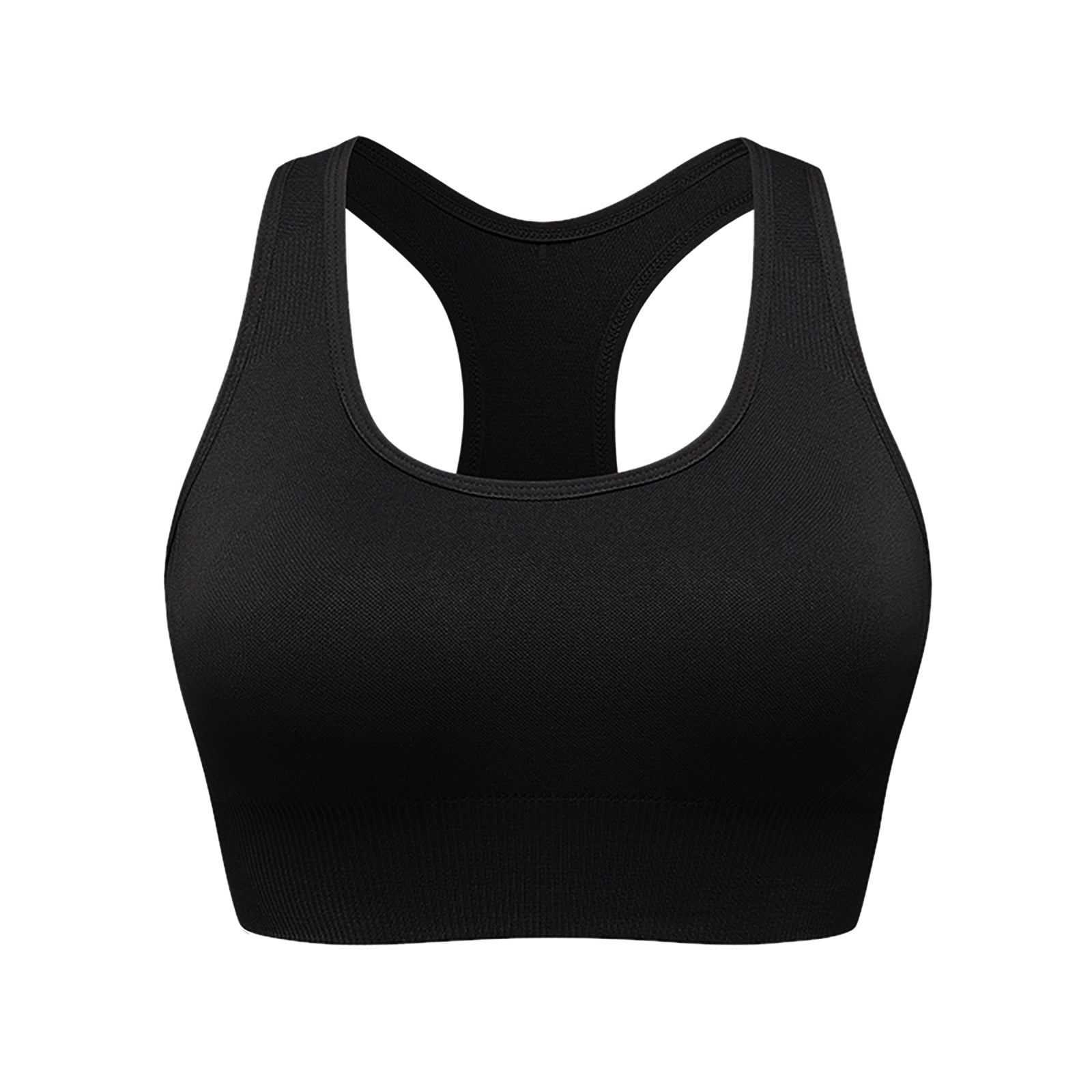 BSDJILFG Racerback Sports Bras for Women Quick Drying Seamless ...