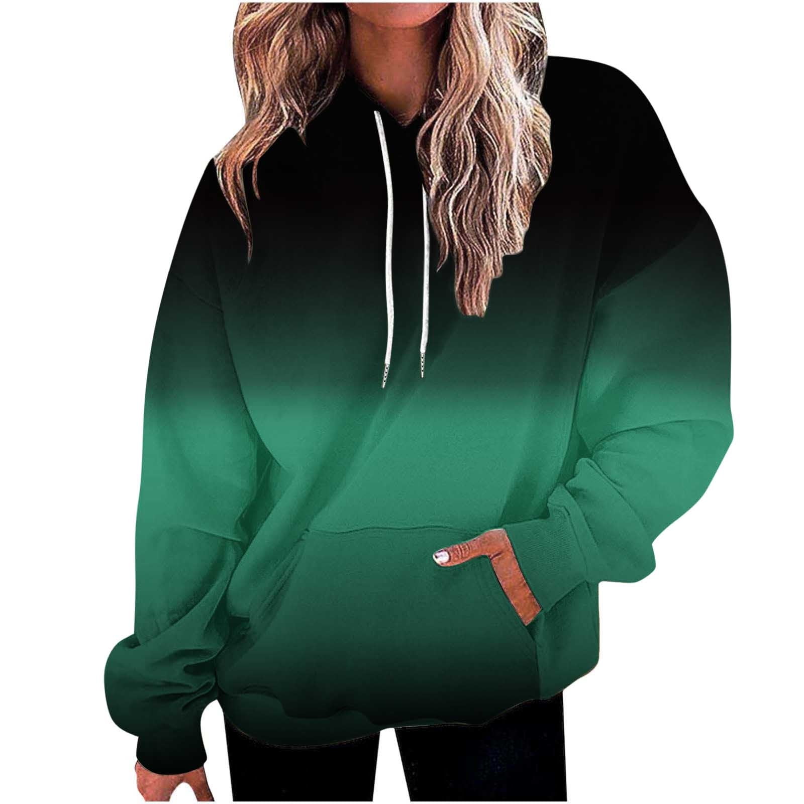 BSDJILFG Sweatshirt for Women Fall 2025 Gradient Color Hoodies ...