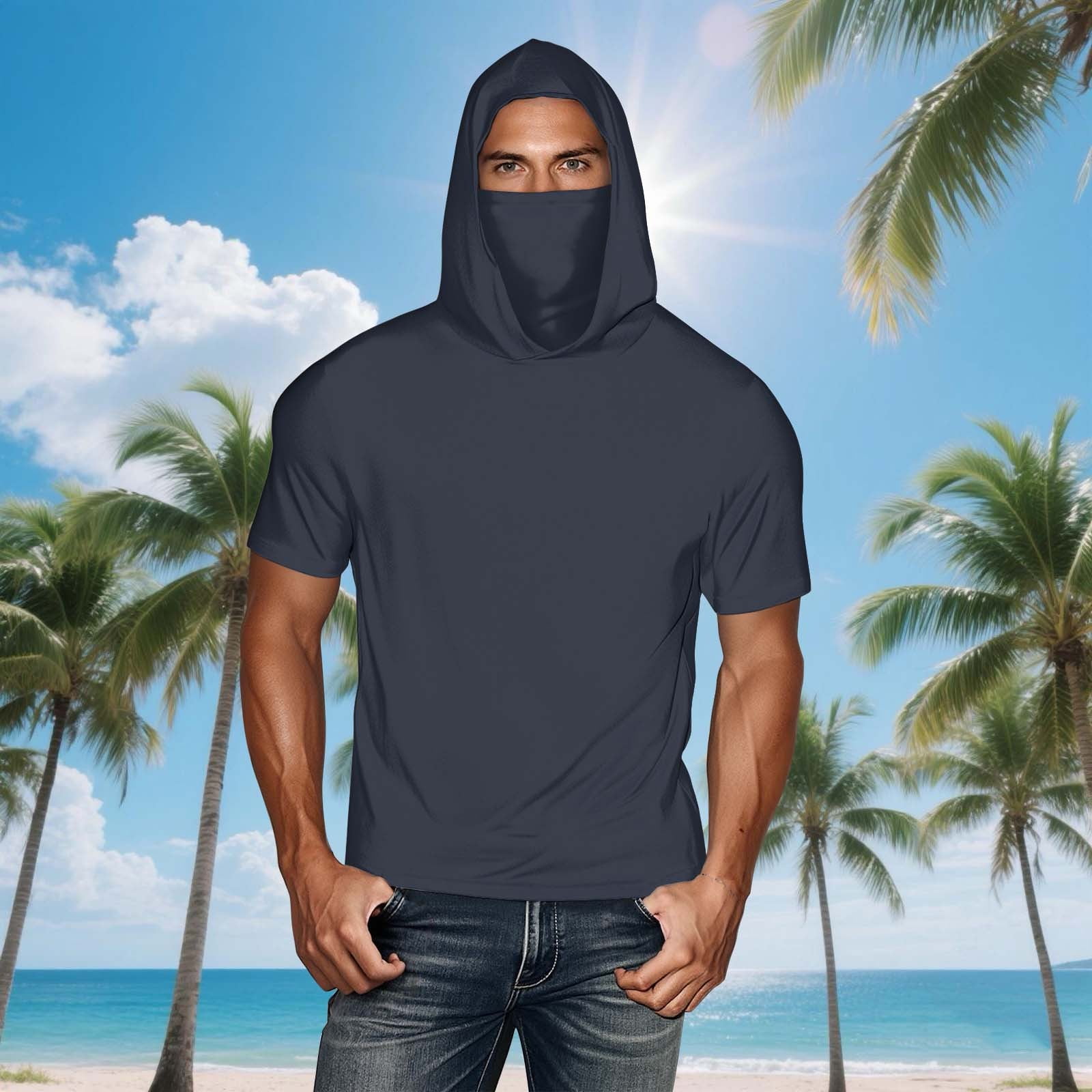 BSDJILFG UPF 50 Sun Protection Clothing Men Summer Cooling Hoodies ...