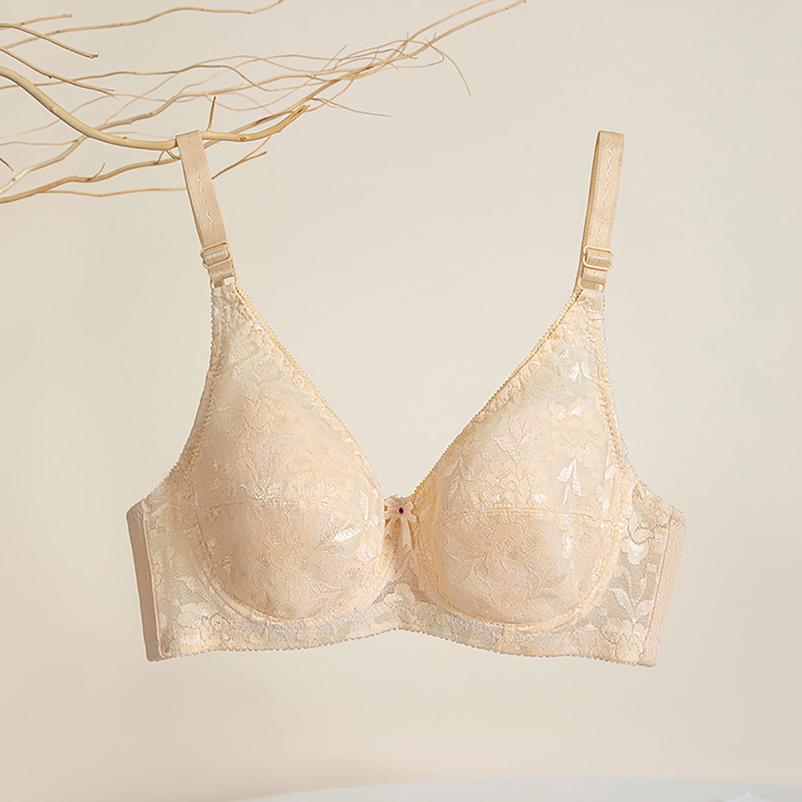 BSDJILFG Unlined Bras for Women with Soft Wires Adjustive High ...