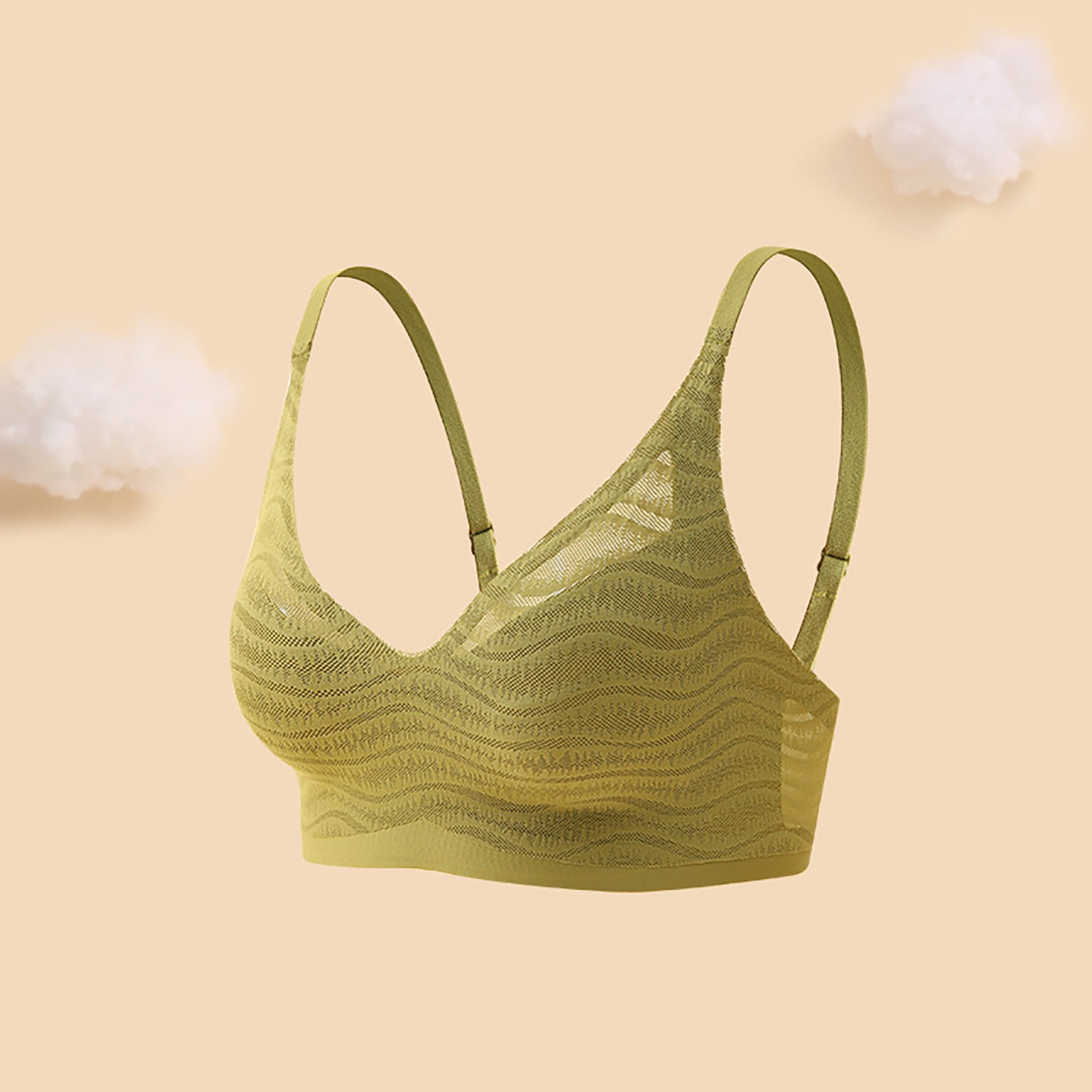 BSDJILFG Womens Bras No Molded Pads Lightly Lined Seamless Wire-Free ...