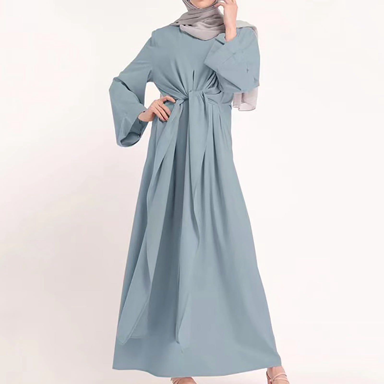 BSDJILFG 50% Womens Muslim Dress Vintage Middle East Kaftan Abaya ...