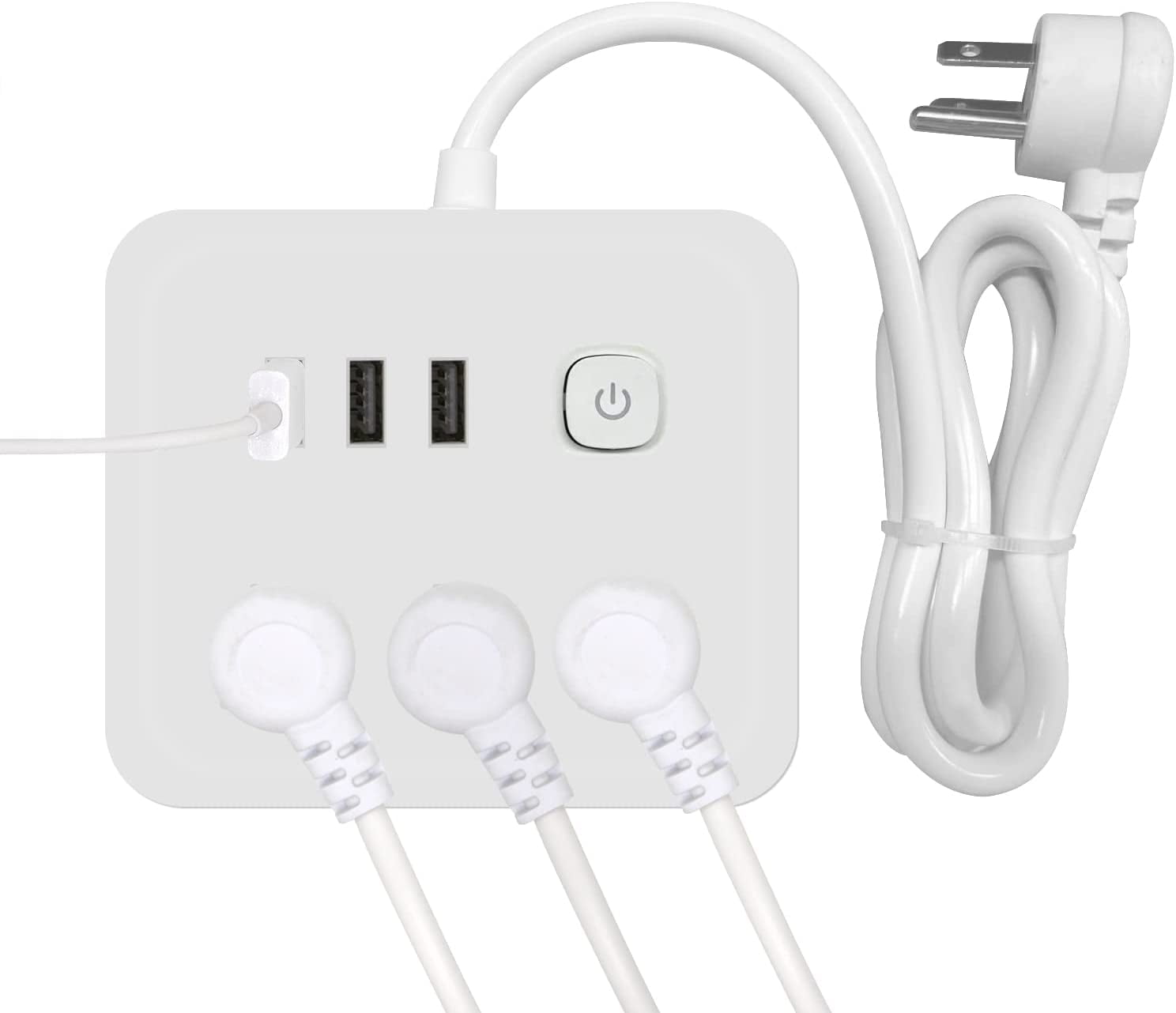 BSEED Power Strip with USB,Surge Protector Flat Plug with 6 Outlets,4 ...