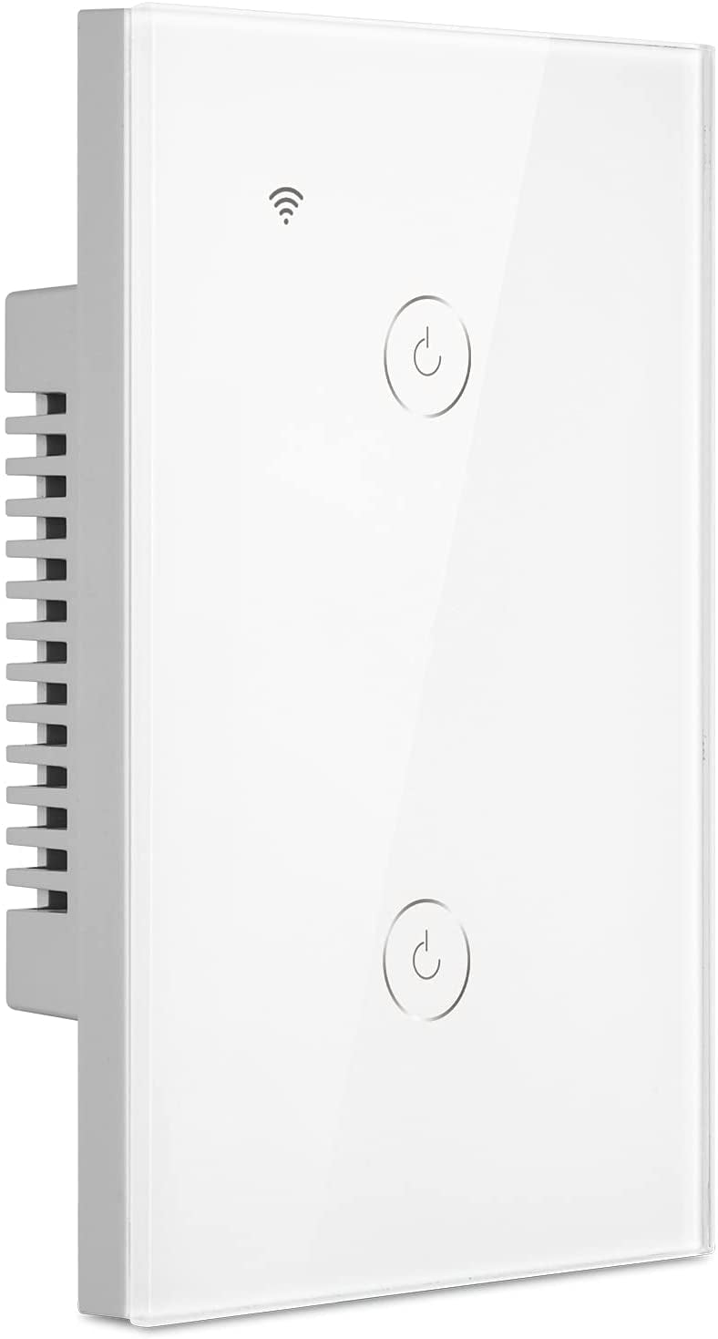 BSEED Smart Light Switch Tempered Glass Touch Panel 2.4GHz WiFi Smart ...