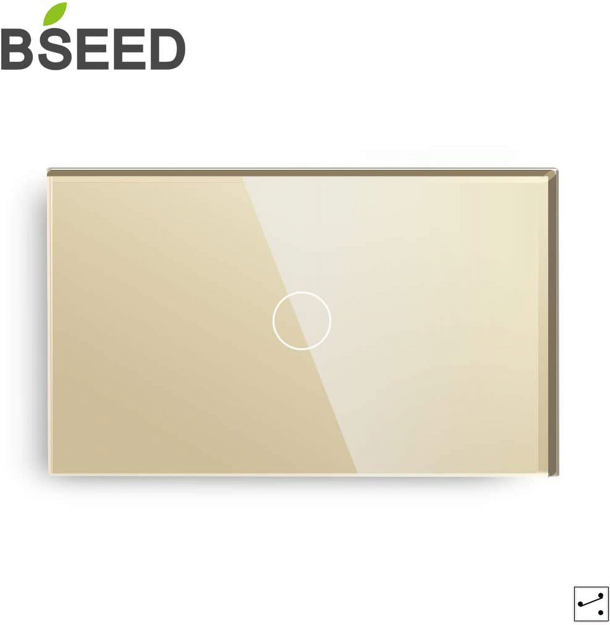 BSEED US Glass Panel Touch Sensor Capacitive Touch Wall Light Switch 1 ...