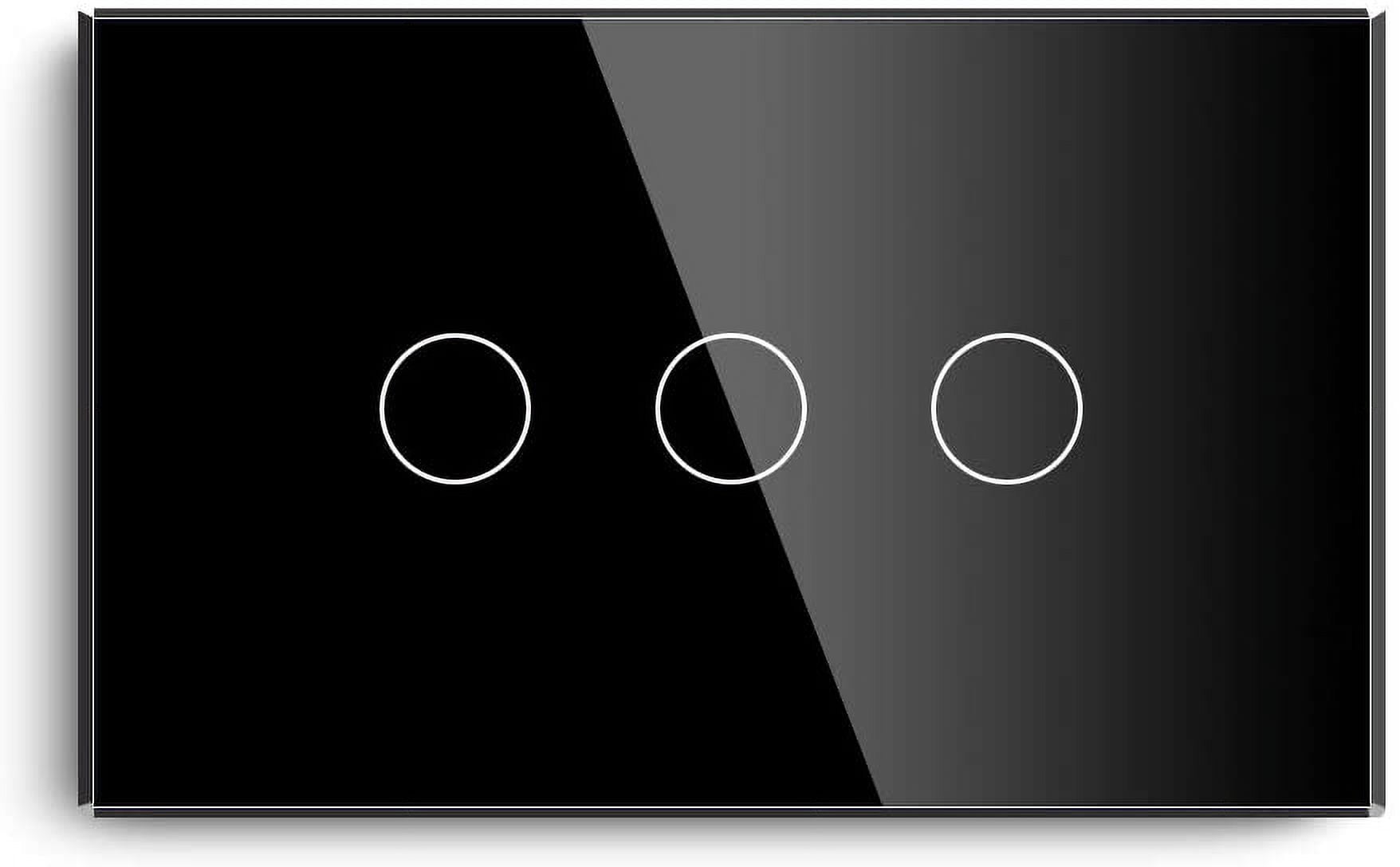 BSEED US Glass Panel Touch Sensor Capacitive Touch Wall Light Switch 3 ...