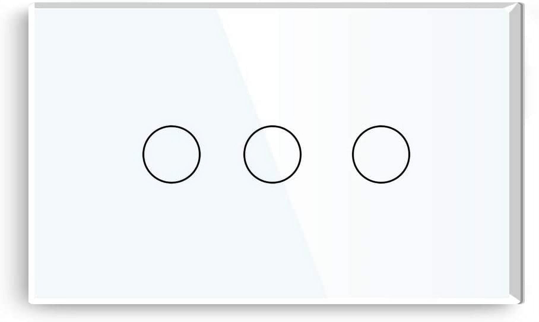 BSEED US Glass Panel Touch Sensor Capacitive Touch Wall Light Switch 3 ...