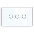 BSEED US Glass Panel Touch Sensor Capacitive Touch Wall Light Switch 3 ...