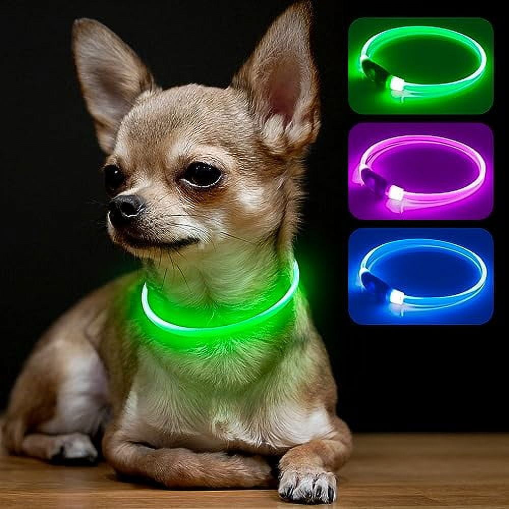 BSEEN Light Up Dog Collars - Rechargeable LED Puppy Collar, Glowing Pet ...