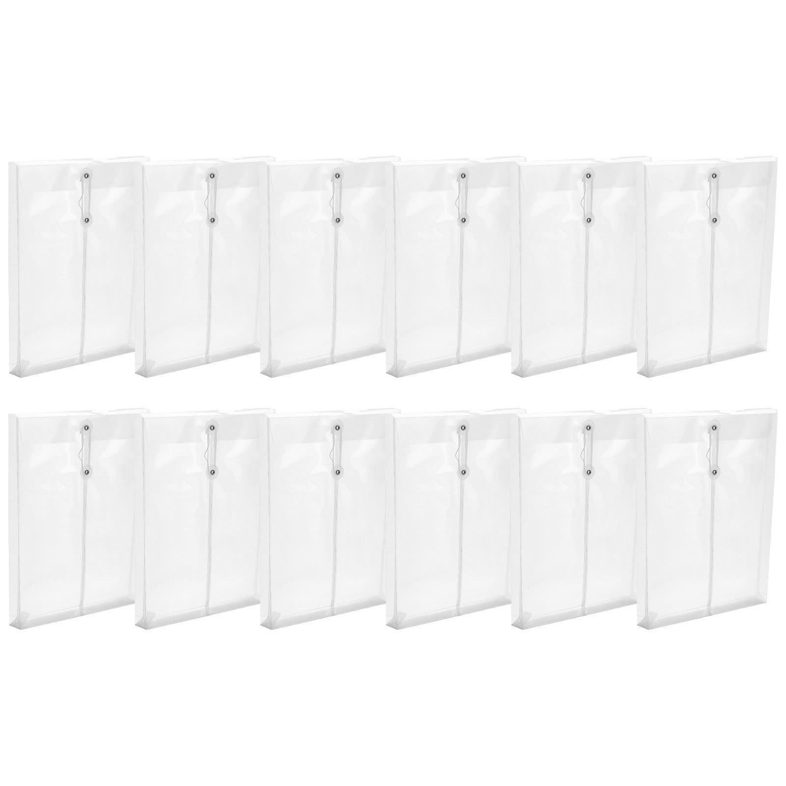 BSGSH Office Cabinet 12 A4 Transparent Document Bags White A 12pcs ...