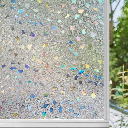 "BSHAPPLUS® 17.7""x78.7"" Frosted Blackout Window Film, Heat Control ...