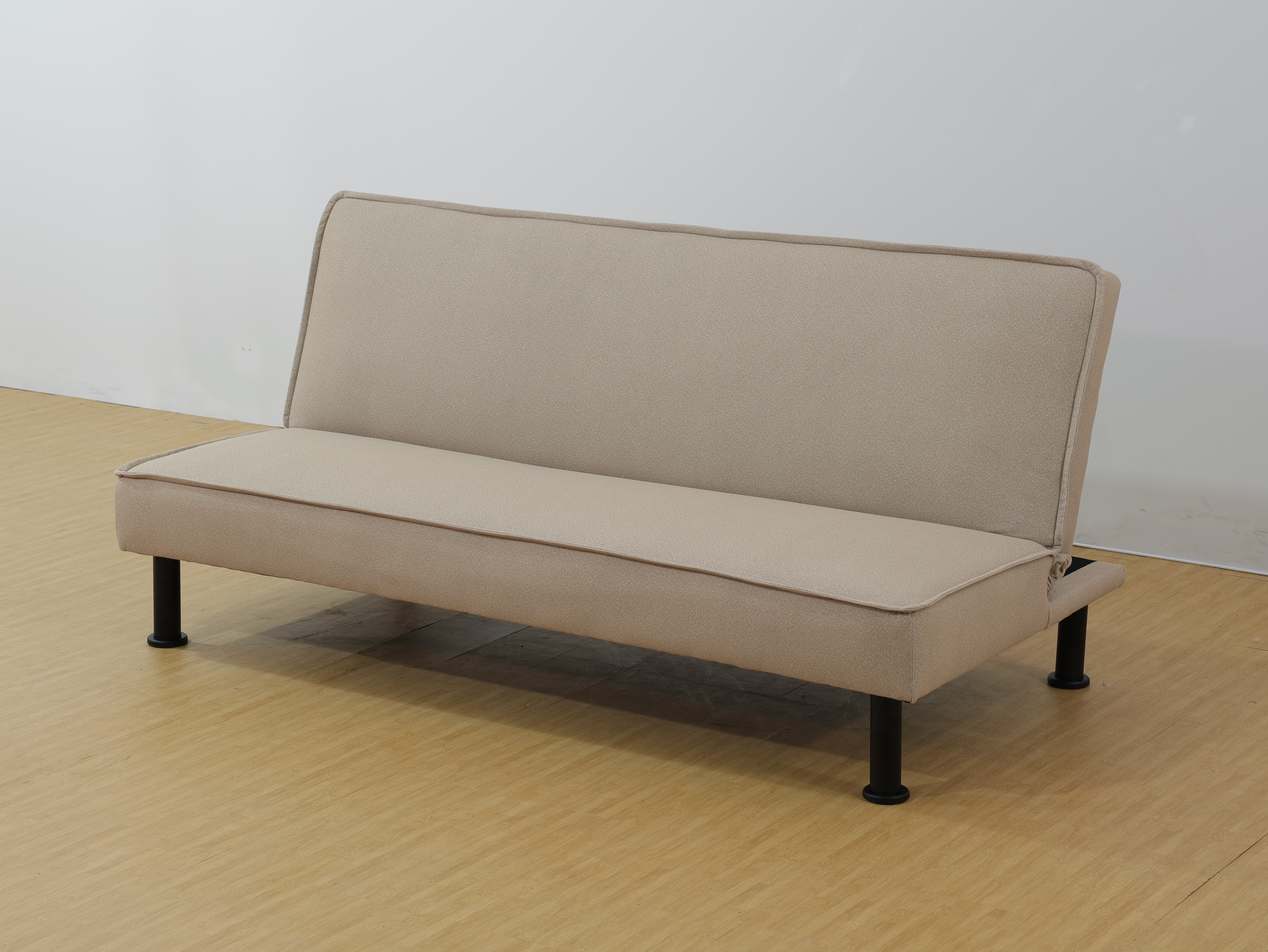 BSHTI 64 inch Convertible Velvet Futon Sofa Bed Velvet Sleeper Couch with Soild Wood Legs for Livingroom Light gray Walmart