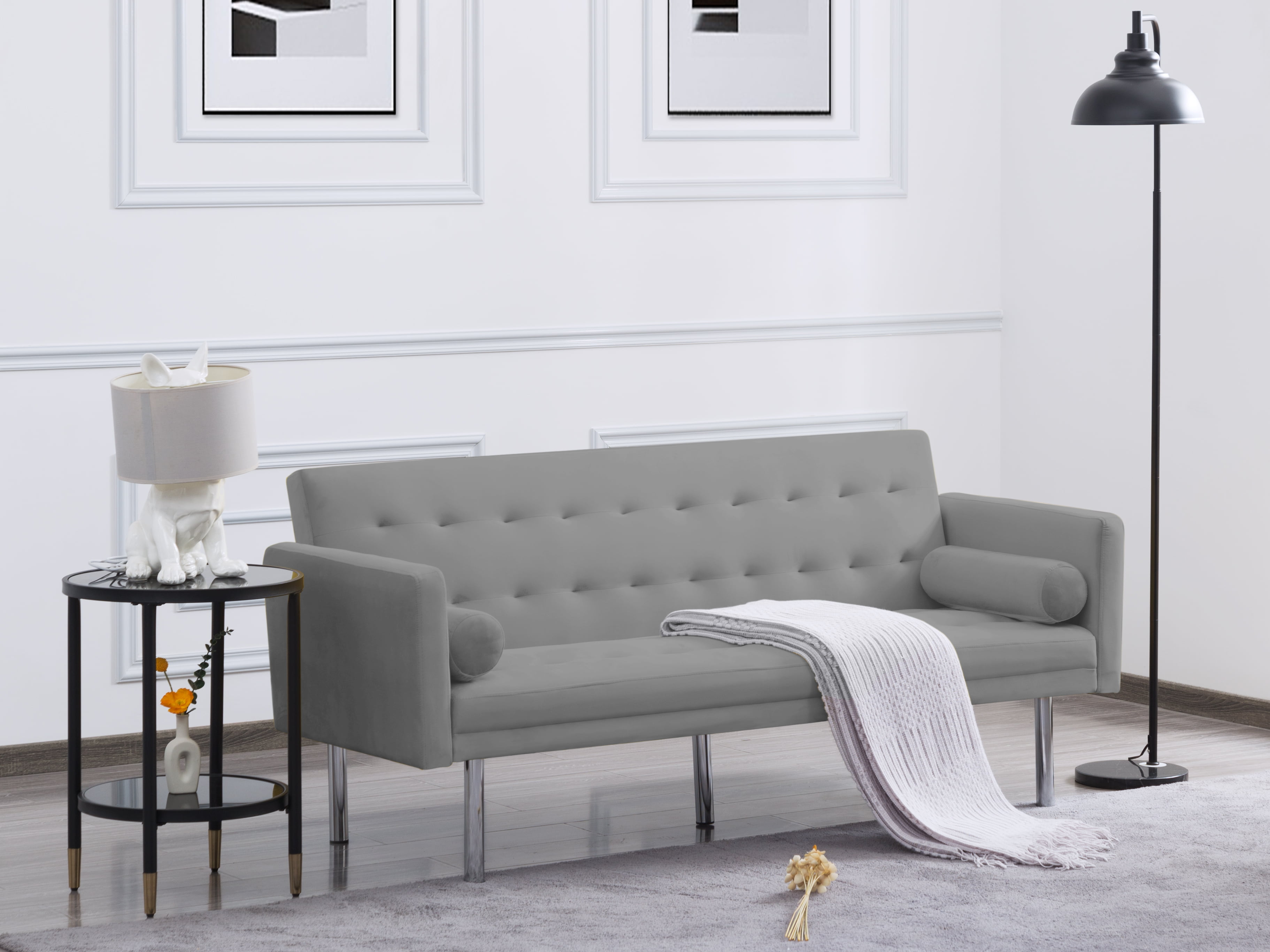 BSHTI 68.5 inch European Style Futon Sofa Bed,Modern Adult Sofa Sleeper ...