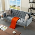 BSHTI 68 inch Modern Futon Sofa Bed, Modern Converted Sofa Bed Couch ...