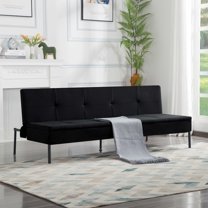 Alden Design Modern Fabric Convertible Futon with USB, Black - Walmart.com