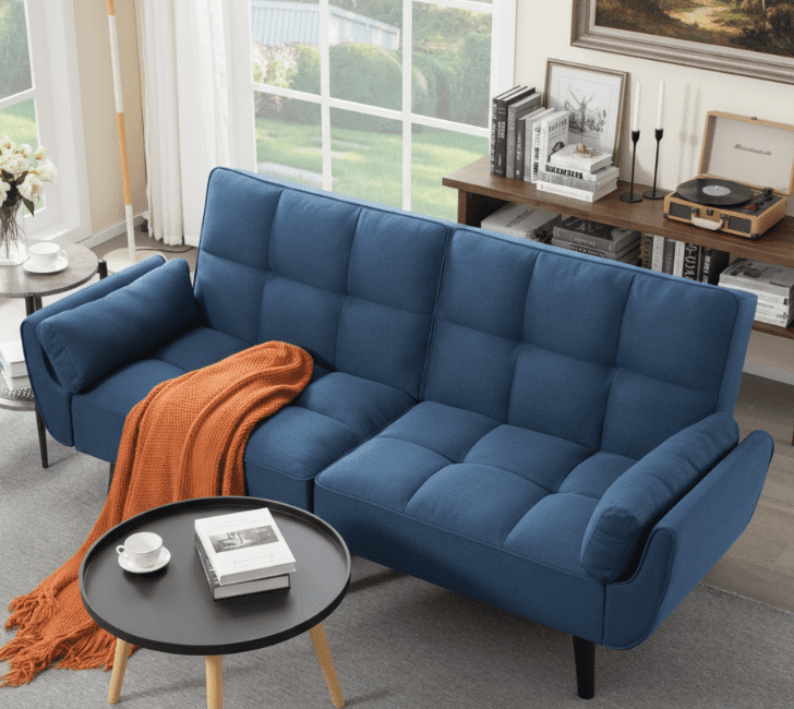 BSHTI 75.2 inch Modern Futon Sofa Bed,Multi-functional Design Sofa ...