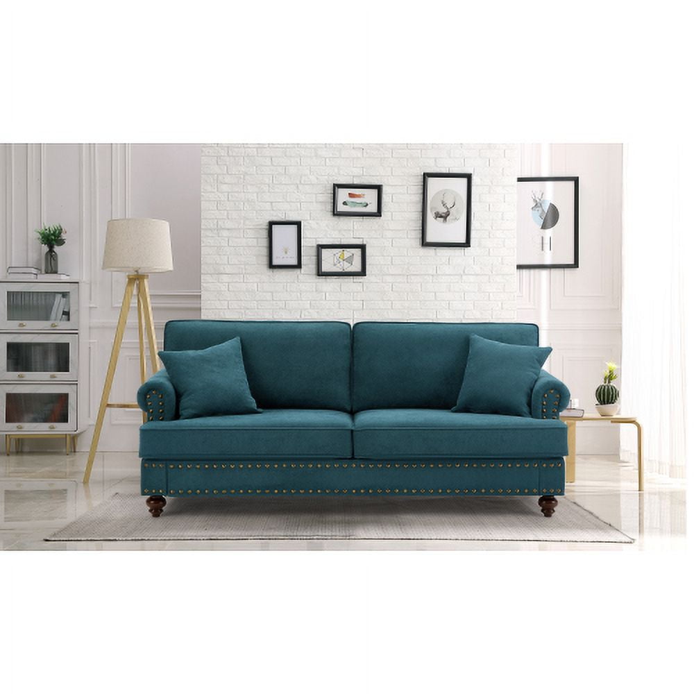 BSHTI 82 inch modern Upholstered Sofas 2 Seater Couches with Nails and ...
