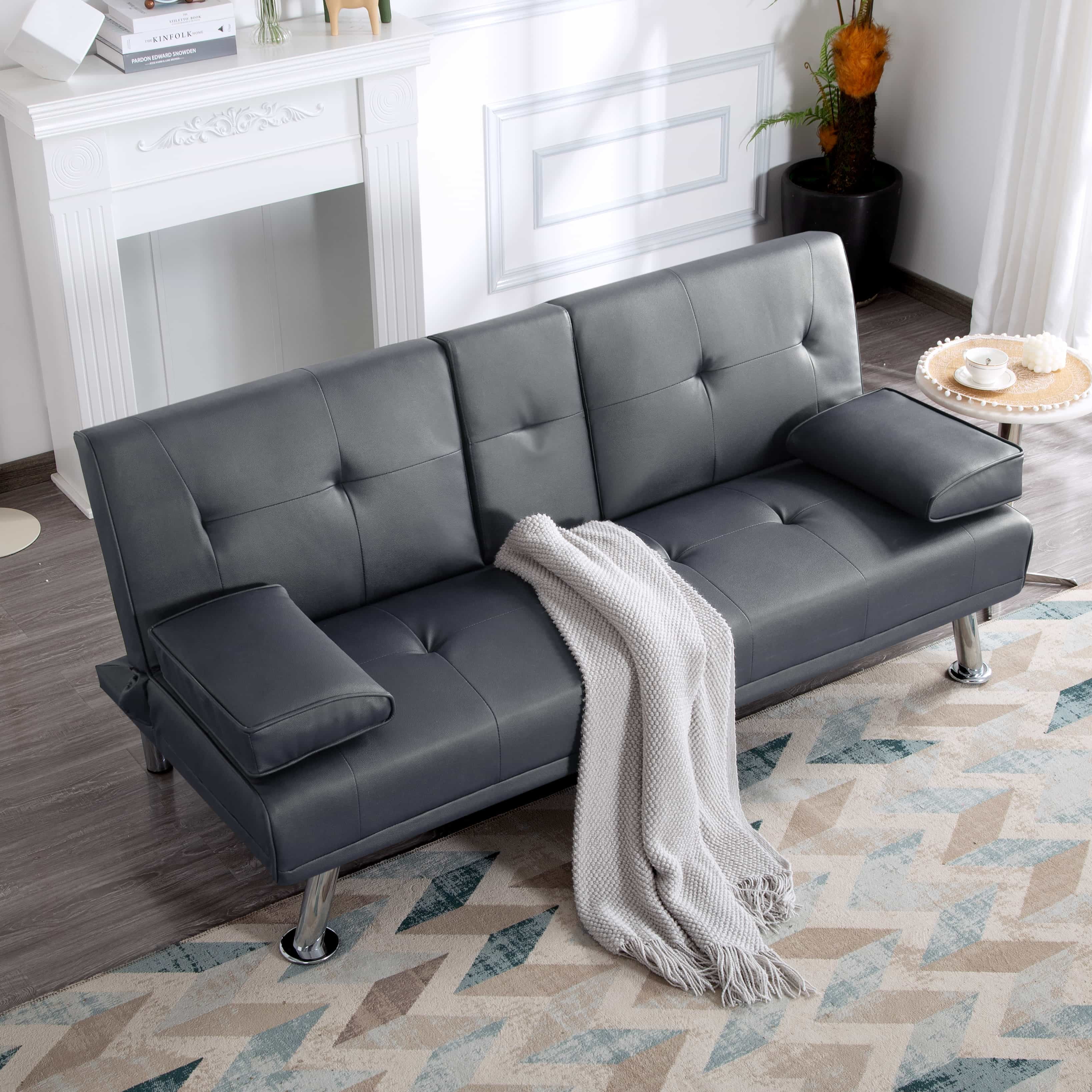 Free Shipping! BSHTI 66.1 inch Twin Convertible Futon Sleeper Sofa Bed ...