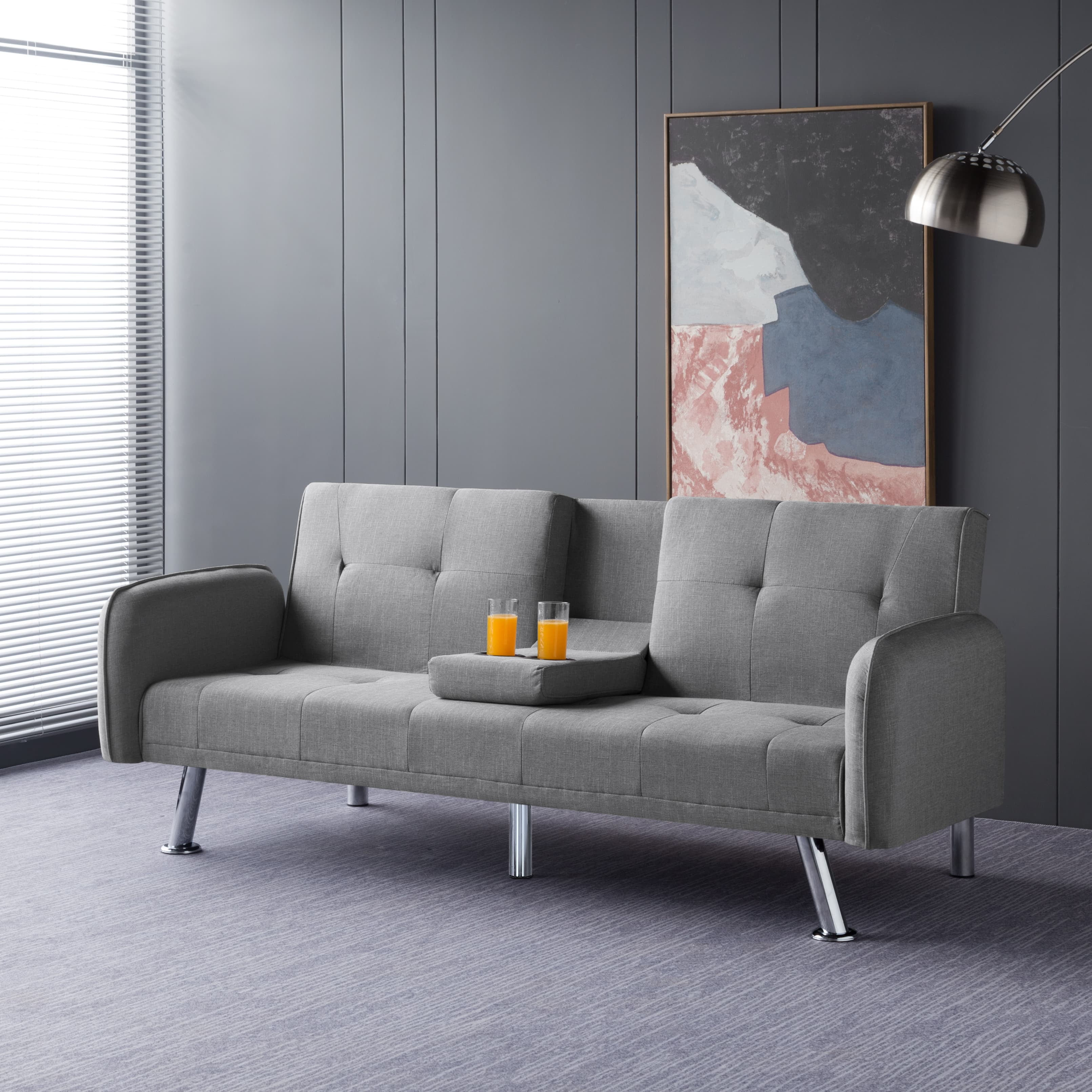 BSHTI Modern Adult Sleeper Sofa Bed Convertible Futon Couch - Walmart.com