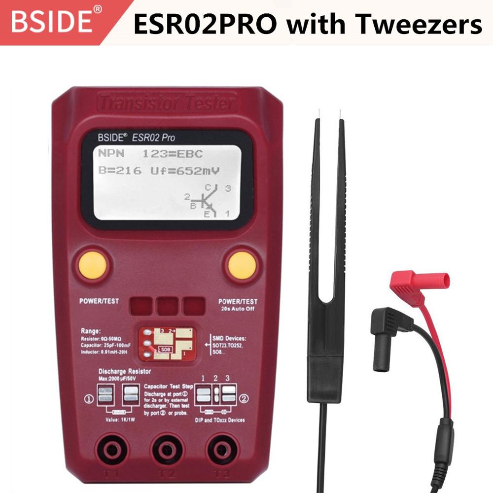 BSIDE ESR02PRO Digital Transistor SMD Components Test Multimeter ...