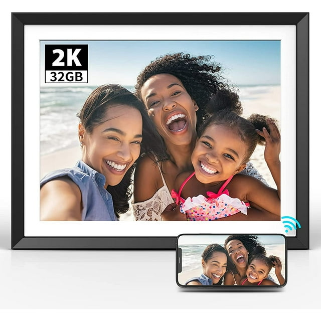 BSIMB 2K Digital Picture Frame, 32GB, 9.7 inch, WiFi, Rotating Display ...