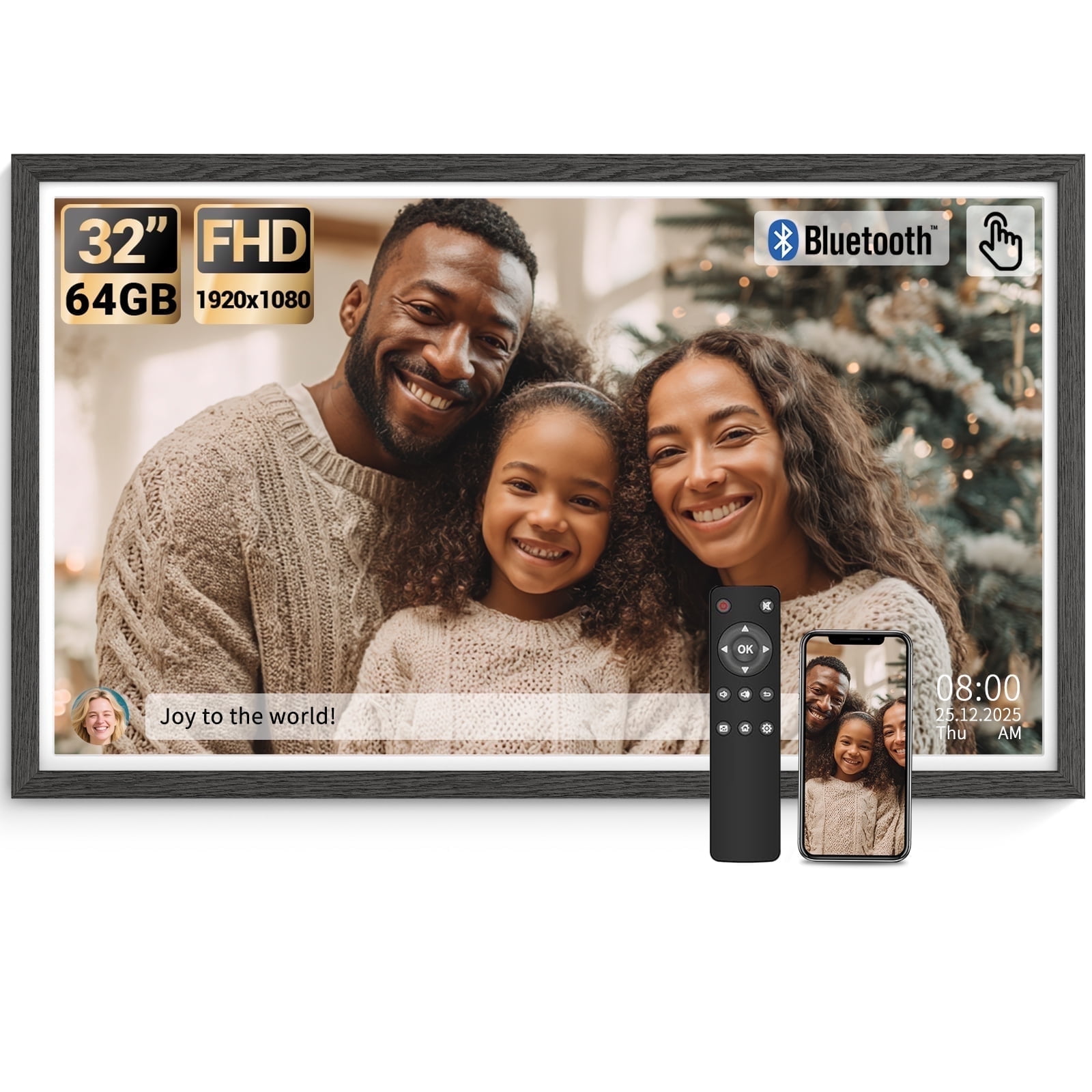 BSIMB 32 Inch Large Digital Picture Frame, Touchscreen 64GB 1920x1080 ...
