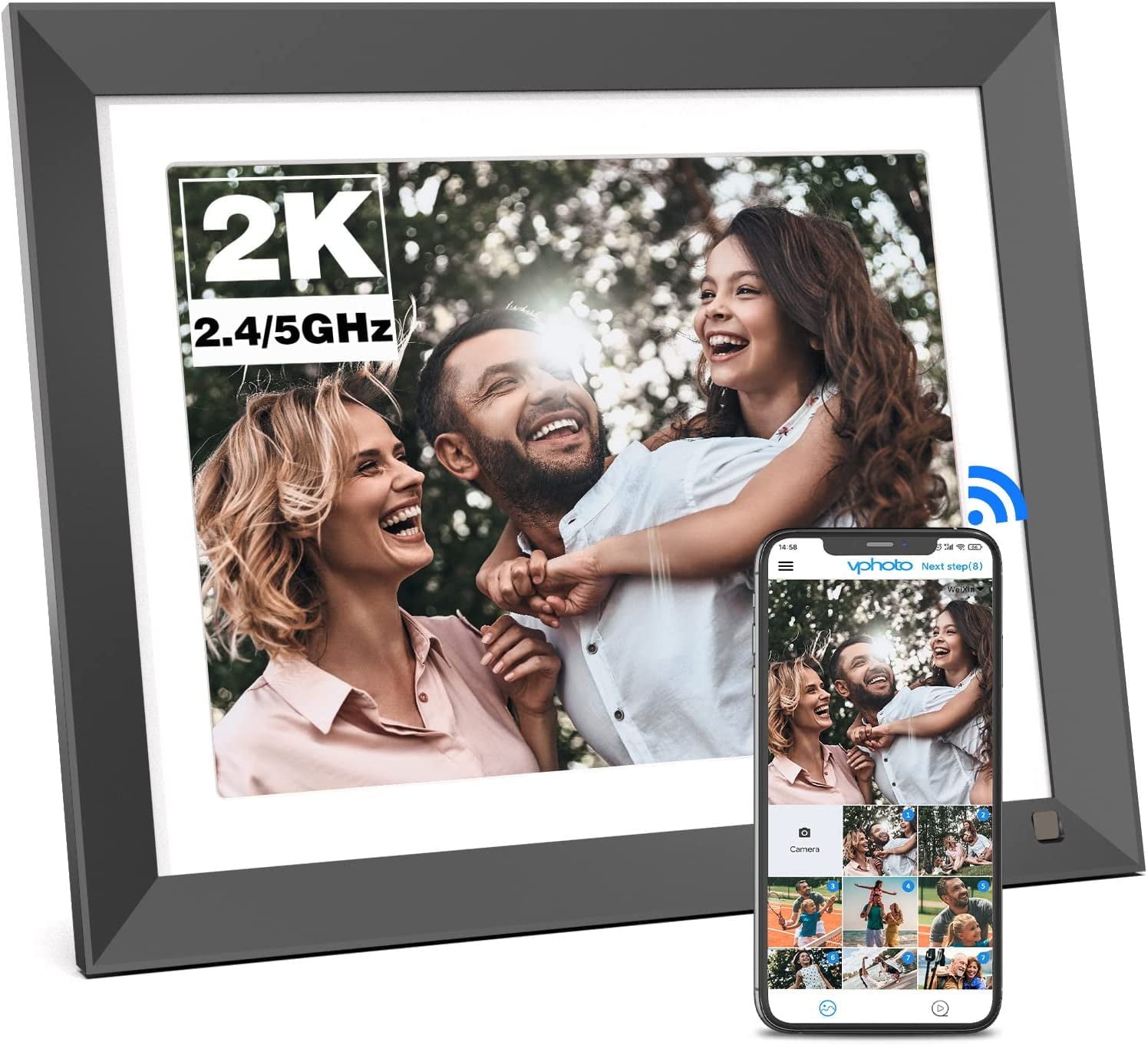 BSIMB 11 Inch 2K WiFi Digital Photo Frame, 32GB, Ultra-Clear IPS, Easy ...