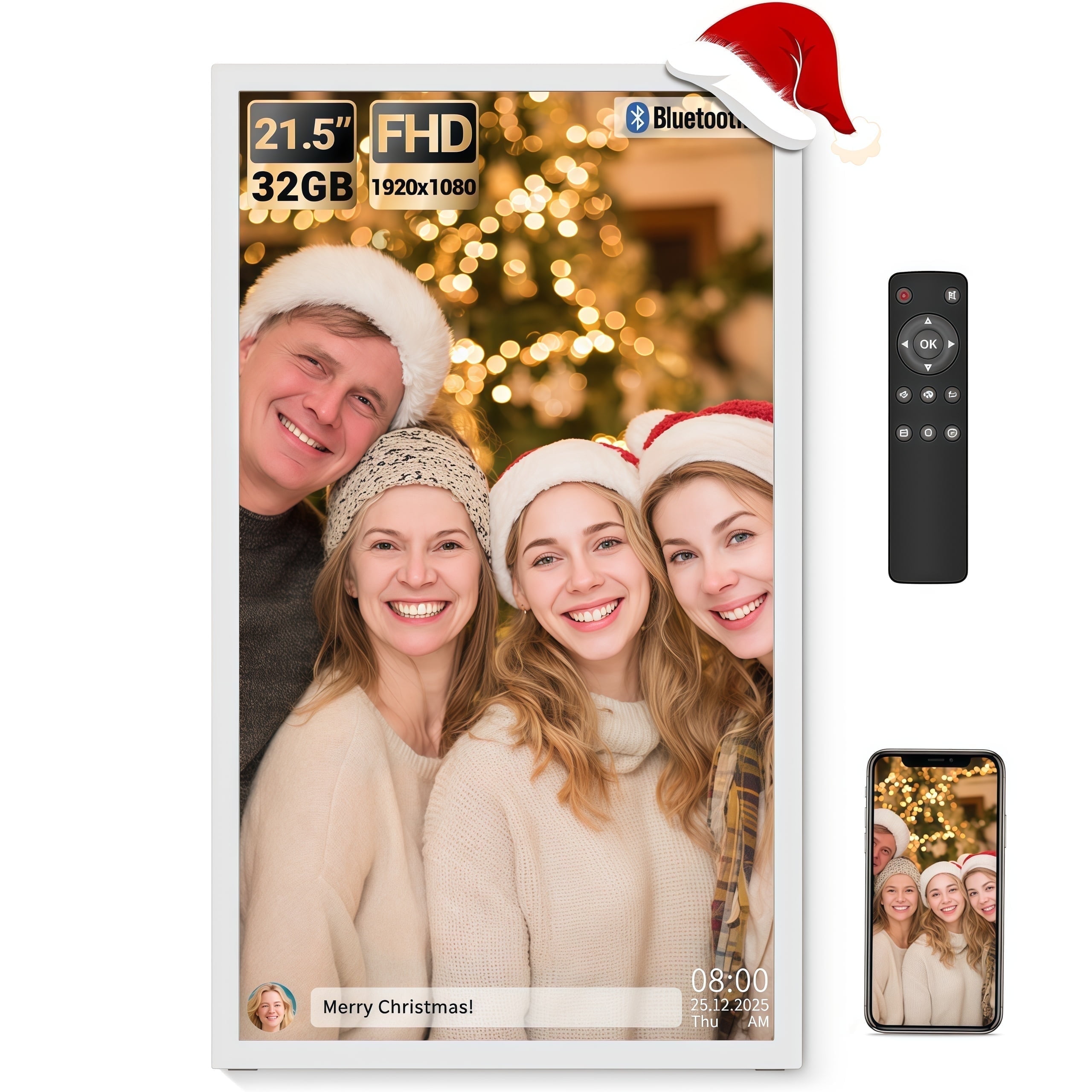 BSIMB Large Digital Picture Frame 21.5 Inch, 1920x1080 FHD WiFi Digital ...