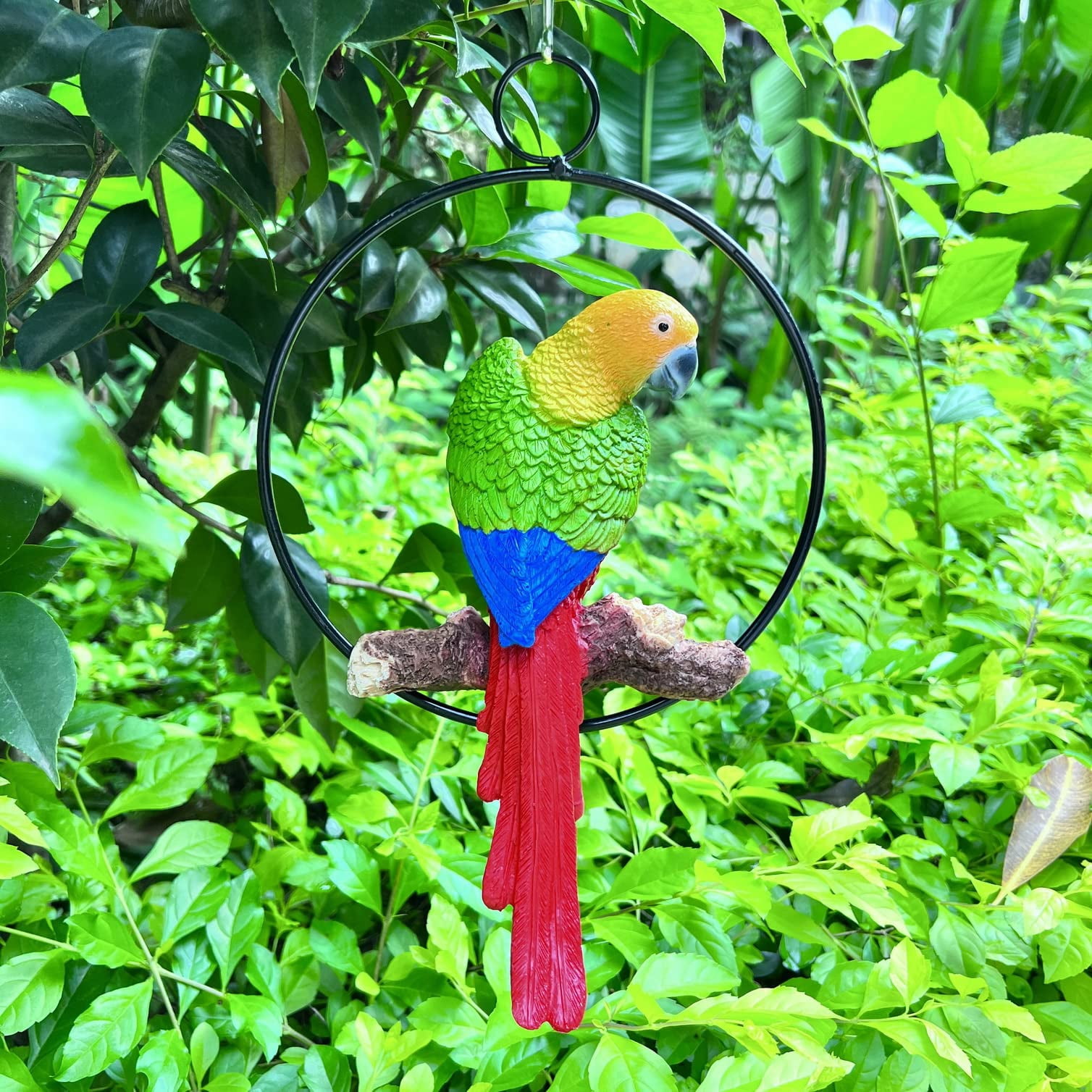 BSIRZAM Lifelike Hanging Parrot SSF20 Statues, Tiki Bar Parrot ...