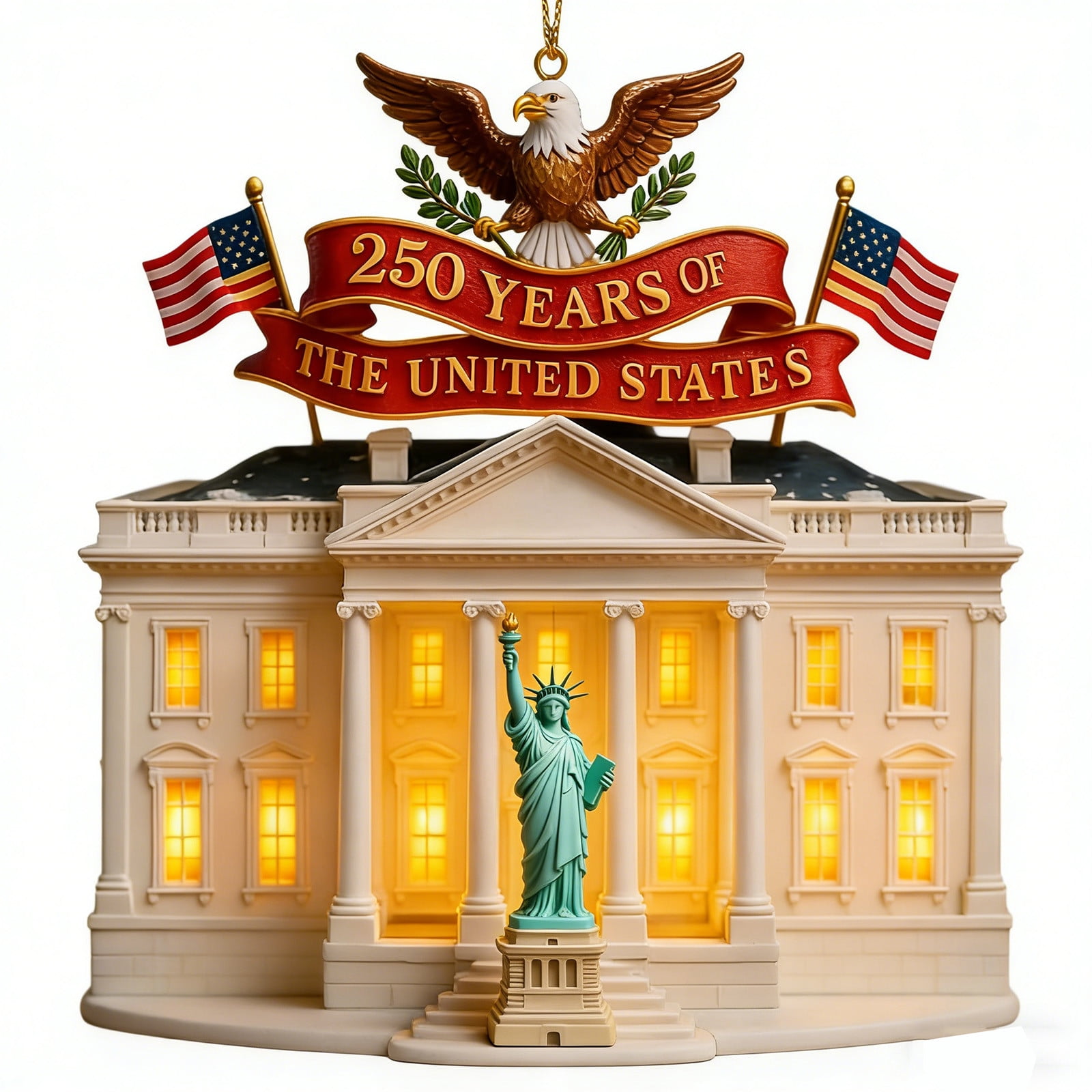 BSJJY 1pcs US 250th Anniversary Ornament, Patriotic Bicentennial ...