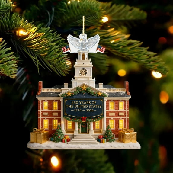 BSJJY 2026 USA 250th Anniversary Christmas Ornament, Acrylic ...