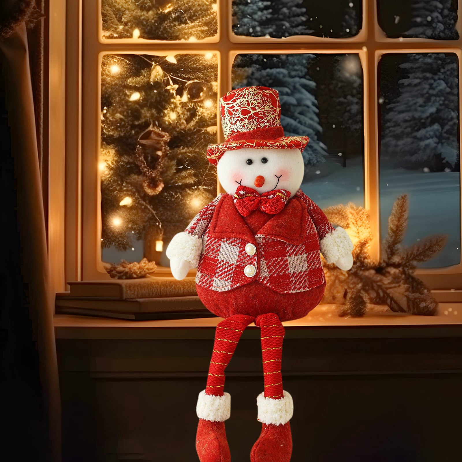 BSJJY 23.6inch Standing Christmas Santa Claus Doll with Telescopic ...