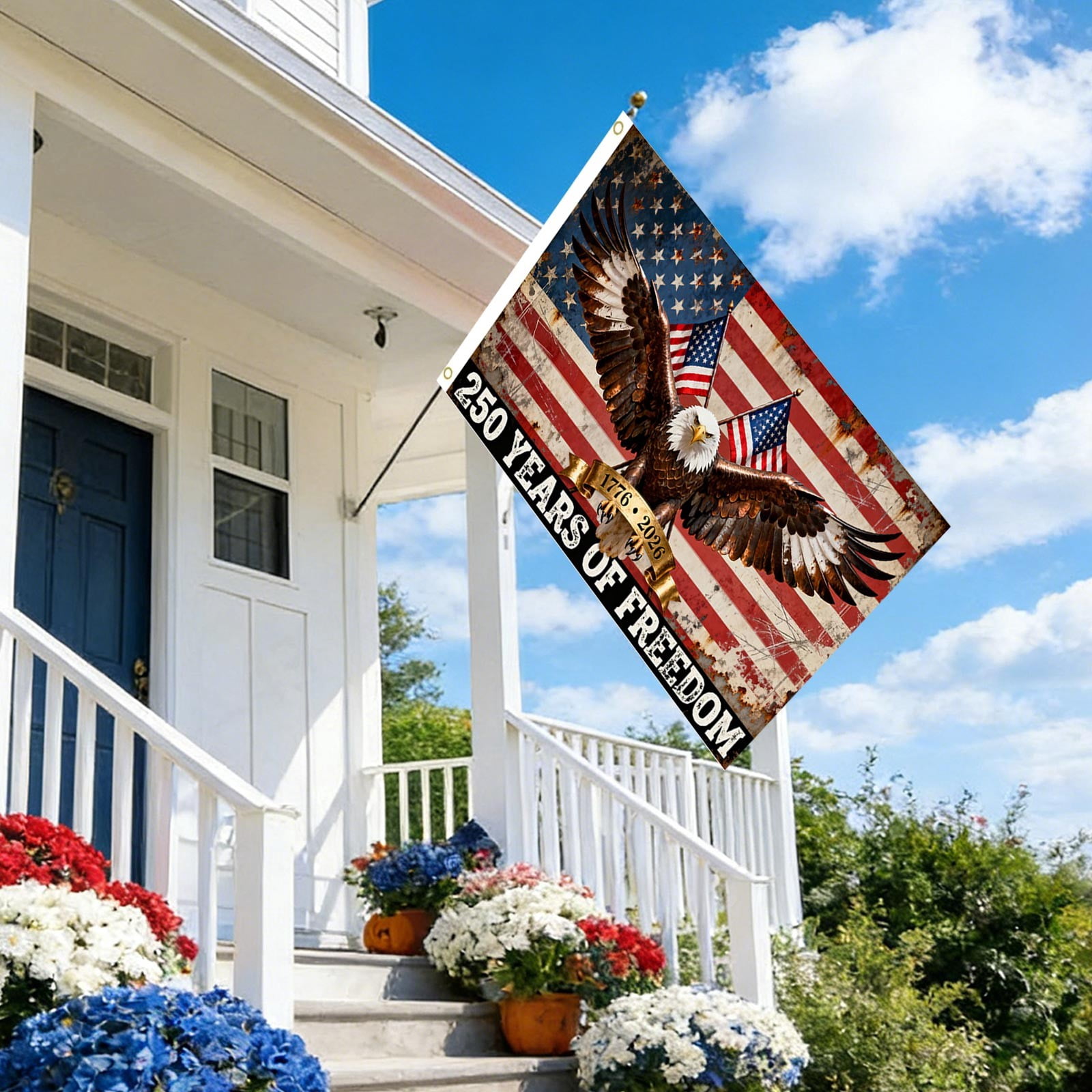 BSJJY 250 Years America Garden Flag, 35.43x59.05 inchs 250th ...