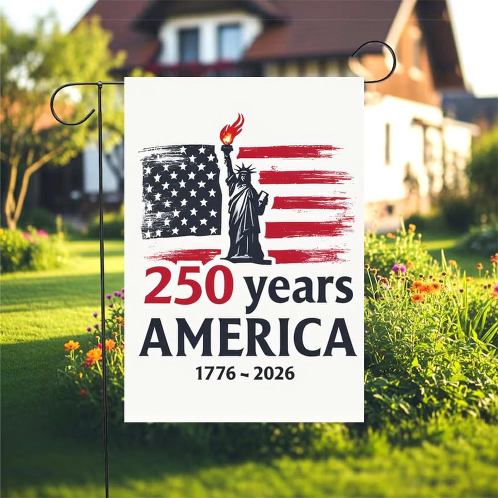 BSJJY 250 Years America Garden Flag, America 250th Anniversary Banner ...