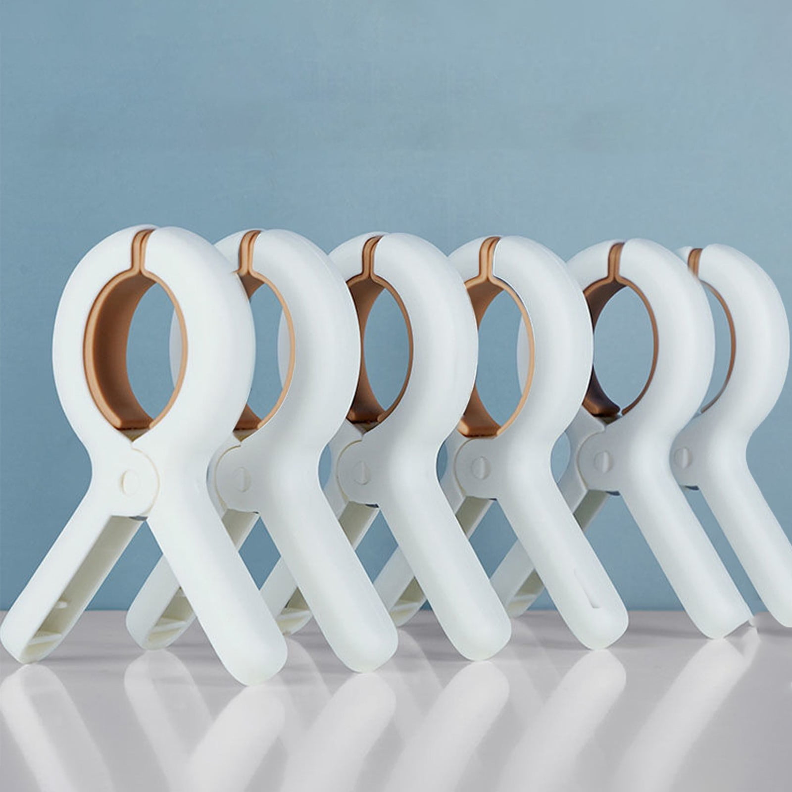 BSJJY 6Pcs Plastic Clothespins, Beach Towel Clips, Chair Clips Towel ...